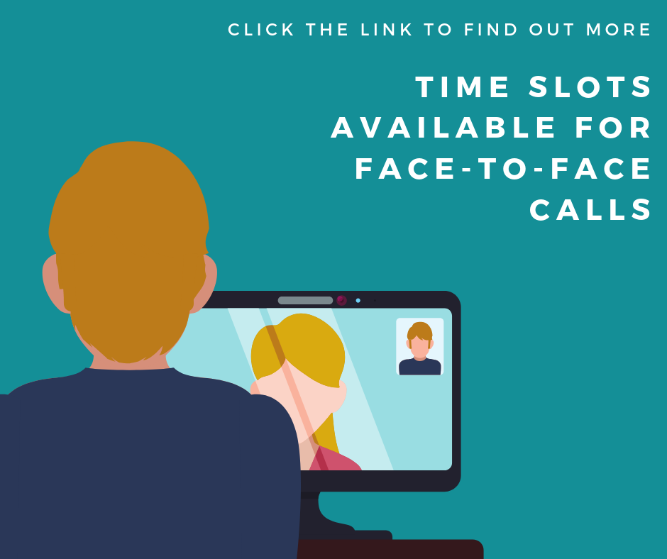 Face-to-face calls. Book your appointment today! - Signature