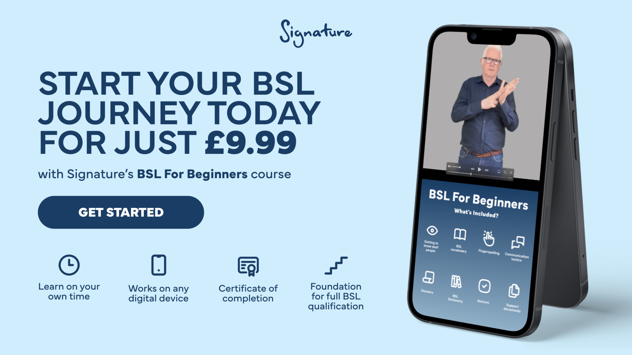 British Sign Language (BSL) awarding body: Signature